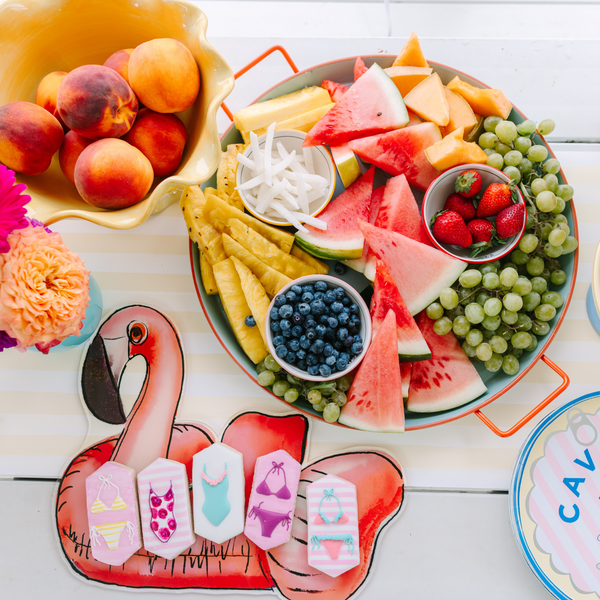 FLAMINGO FLOATY ACRYLIC CHARCUTERIE & SNACK BOARD – ACRYLIC STICKS TM