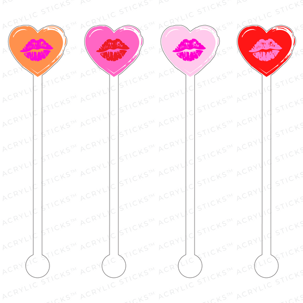 KISSY LIP HEARTS ACRYLIC STIR STICKS COMBO – XO ACRYLICS | ACRYLIC STICKS