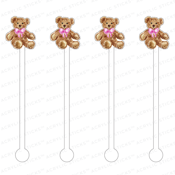TOO CUTE TEDDY BEAR ACRYLIC STIR STICKS – XO ACRYLICS | ACRYLIC STICKS