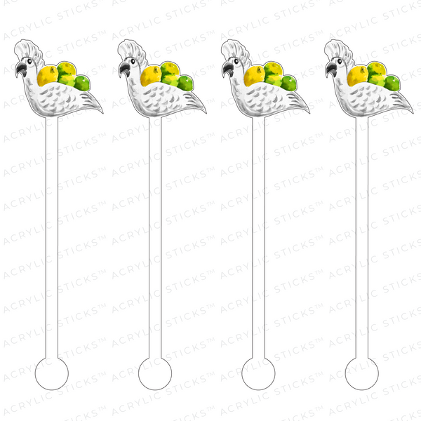 CITRUS PARROT BOWL ACRYLIC STIR STICKS – XO ACRYLICS | ACRYLIC STICKS