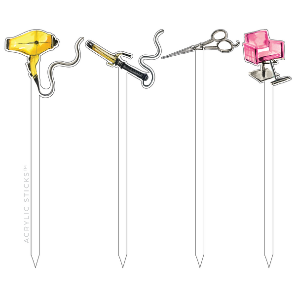 HAIR STYLIST ACRYLIC SKEWER COMBO – XO ACRYLICS | ACRYLIC STICKS